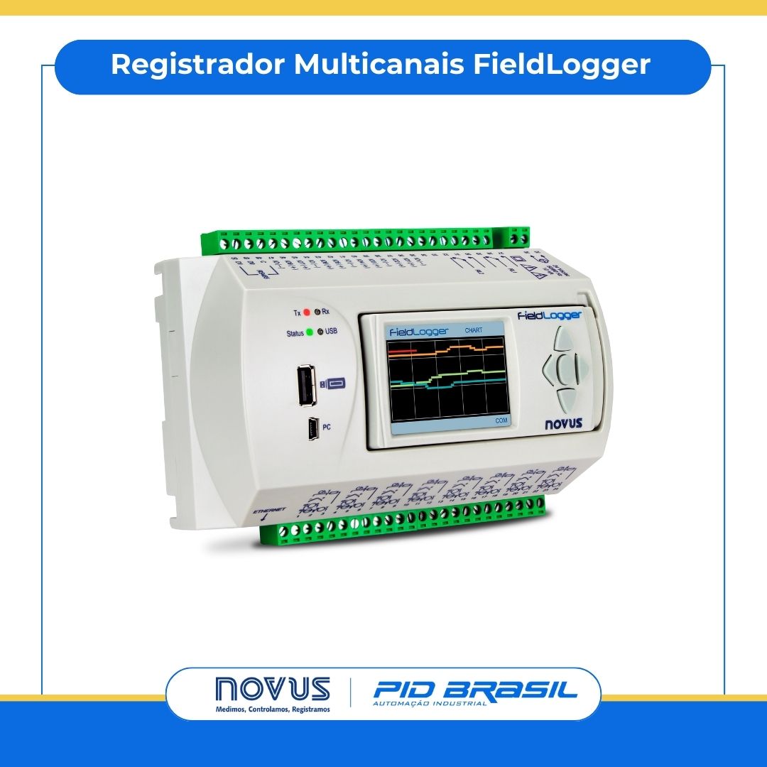 Blog - Registrador multicanais FieldLogger da NOVUS